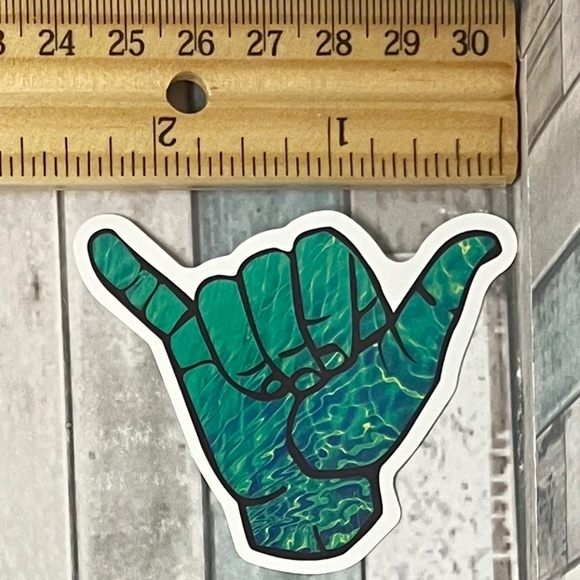 Office | 110 Shaka Brah Hawaiian Culture Surfing Reusable Vinyl Sticker ...